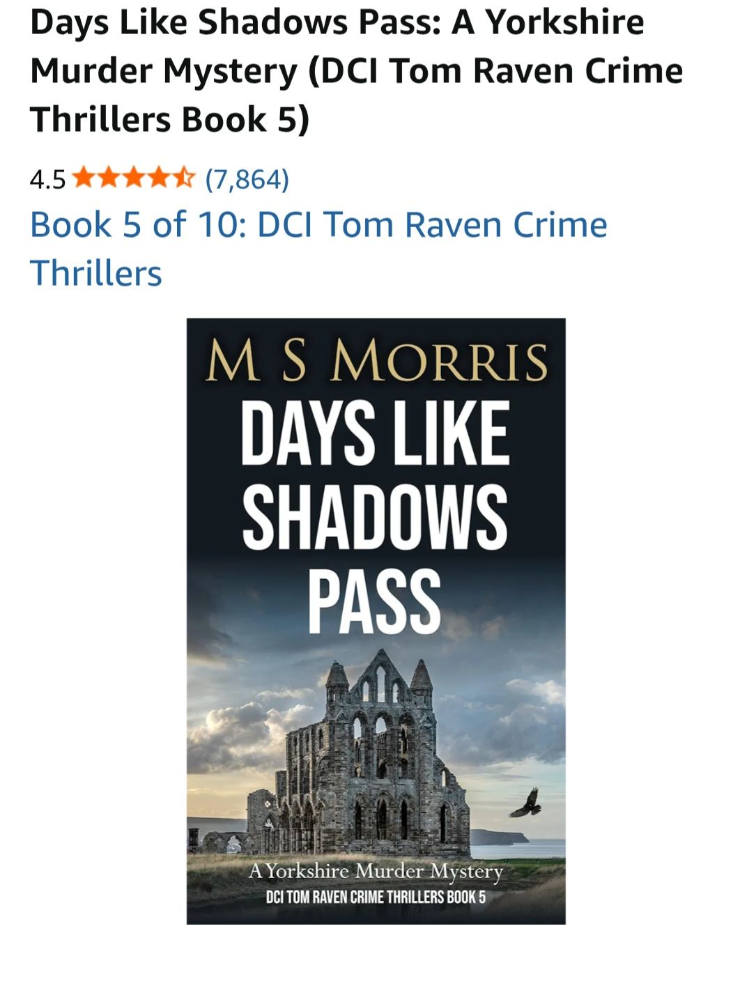 📚Book Review📚 – Days Like Shadows Pass – A Yorkshire Murder Mystery ...